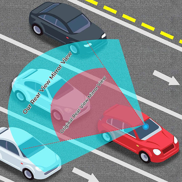 🚗👁️ Breiter, gebogener Auto-Rückspiegel – Weitwinkel-Sichtfeld, einfac ...